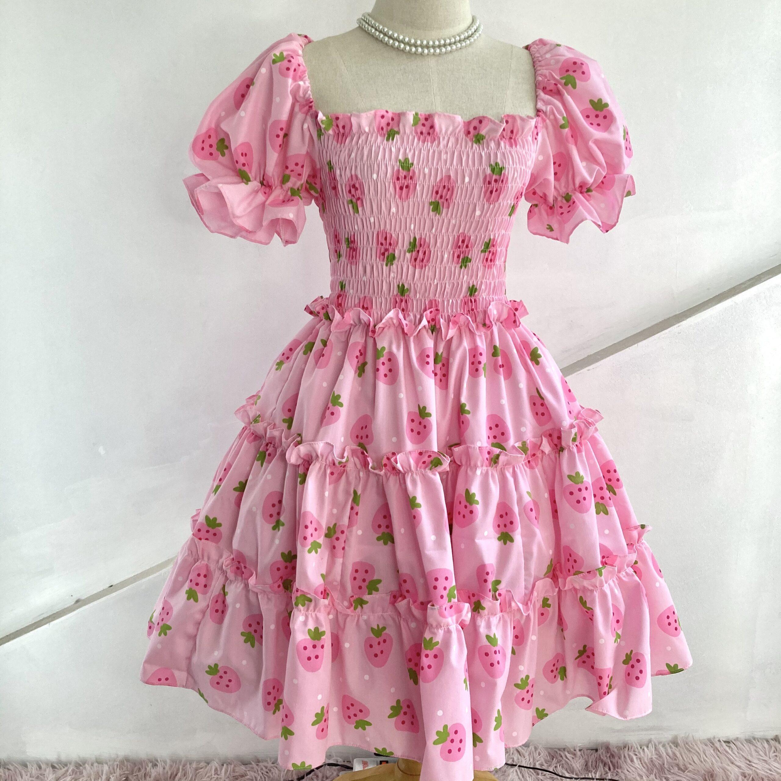 Strawberry Marie dress (2 sizings) - Chamber of Pastel