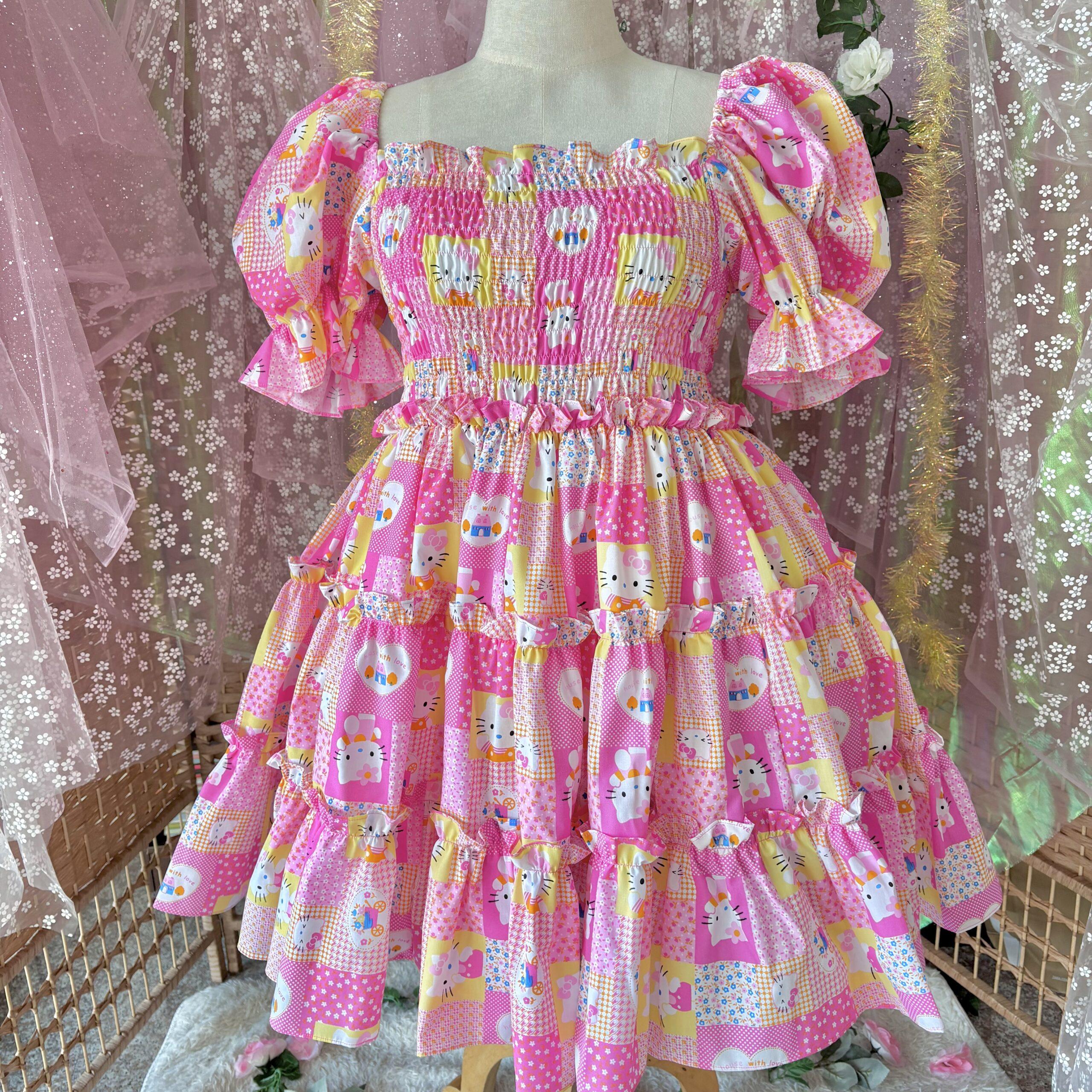 Hello Kitty Marie dress (2 sizings) - Chamber of Pastel